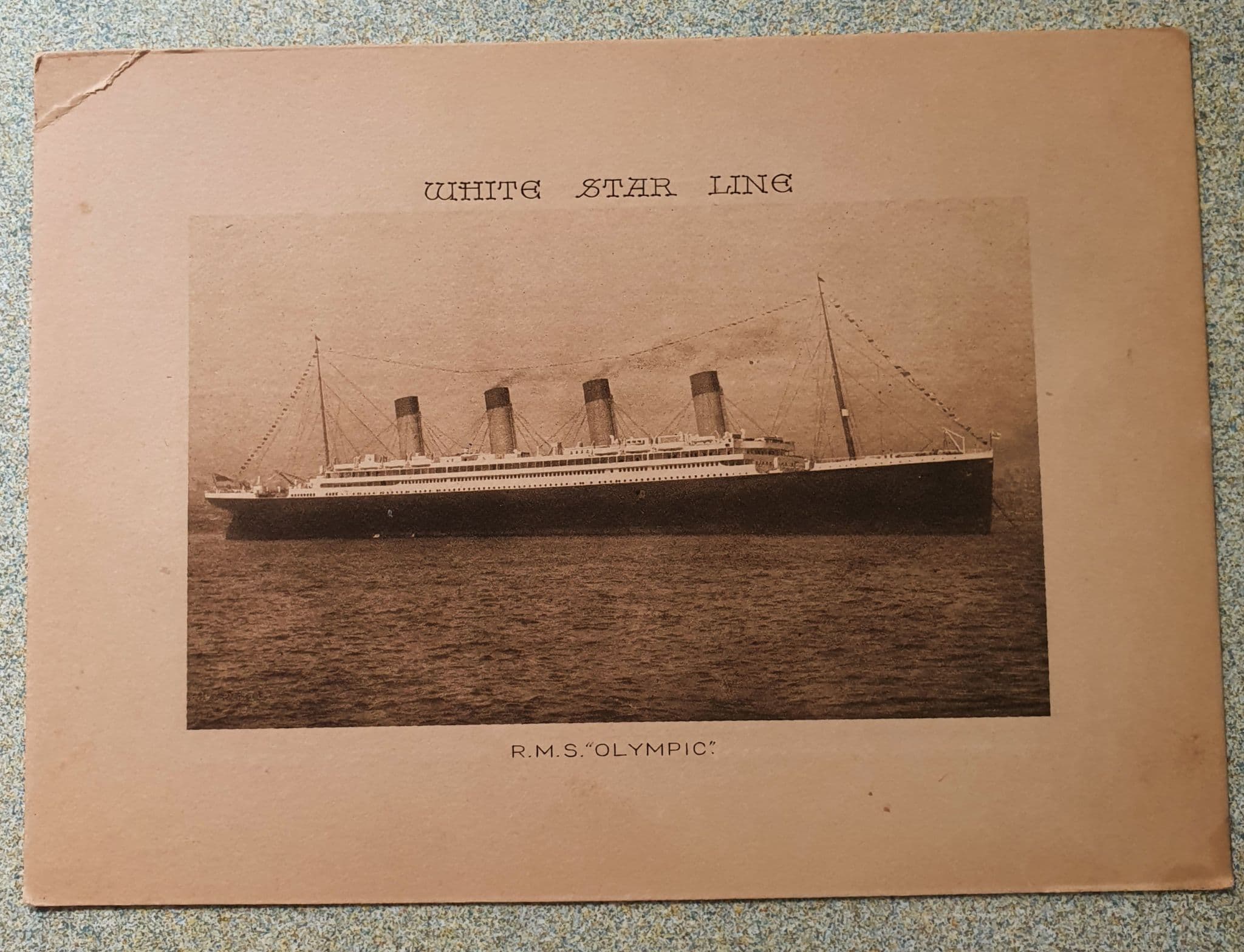 RMS Olympic abstract of log August 19th 1925
