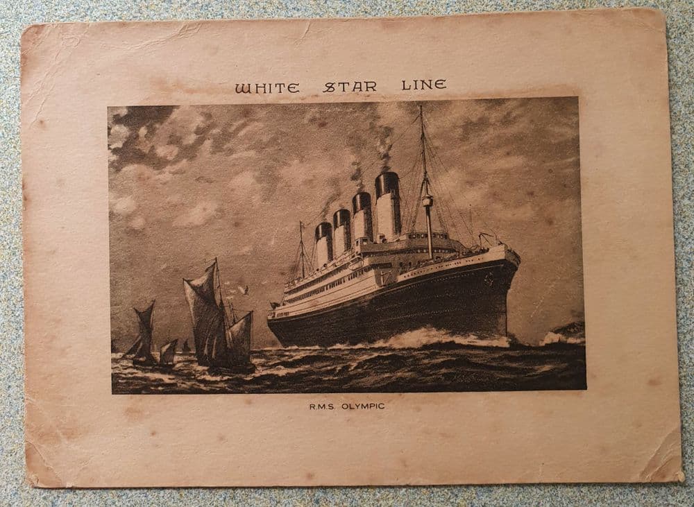 RMS Olympic abstract of log December 1st 1934