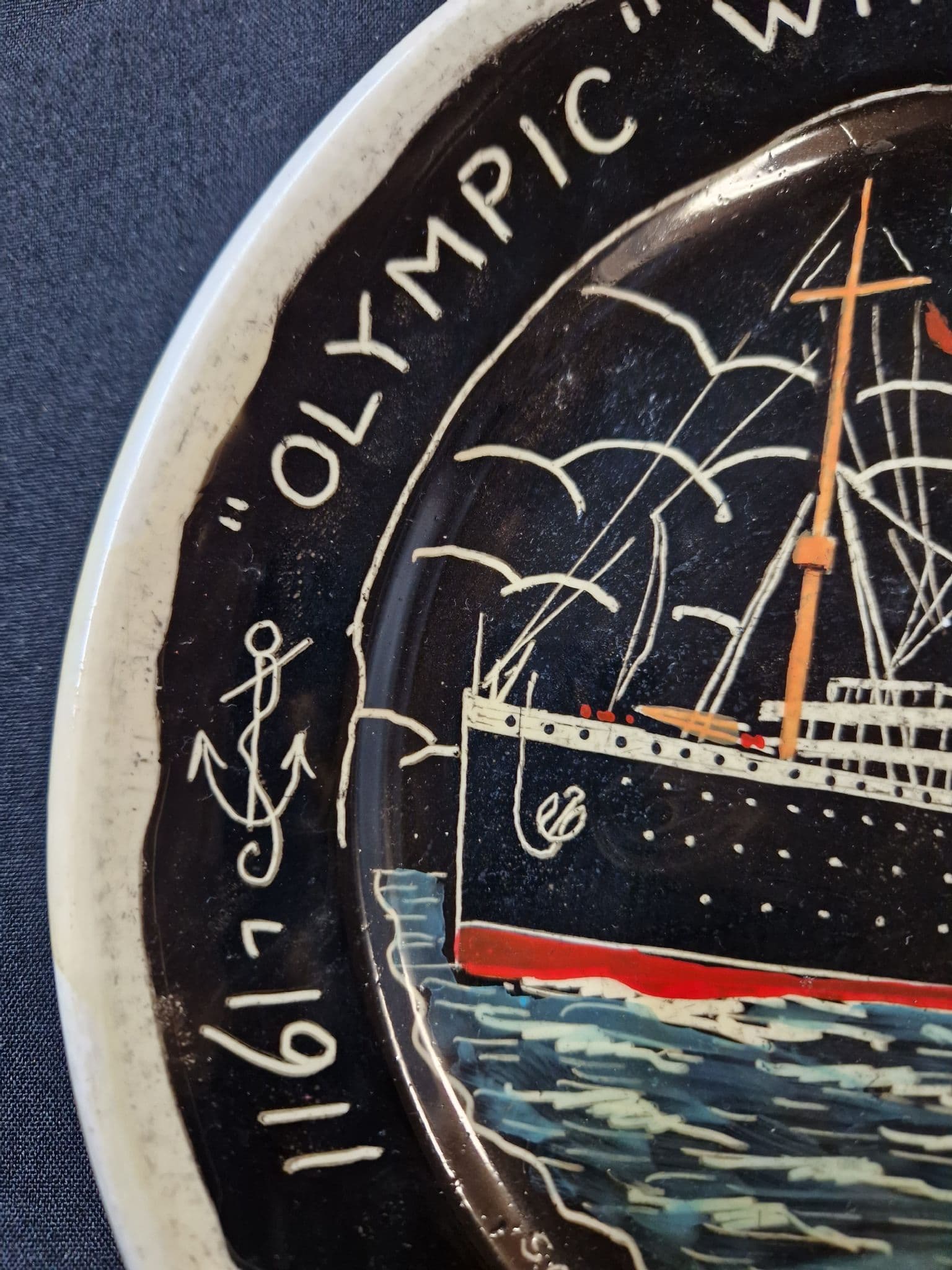 RMS Olympic commemorative ceramic plate