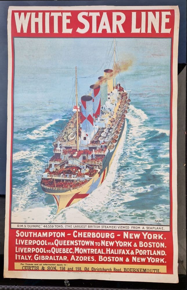 RMS Olympic Full Size Reproduction Poster