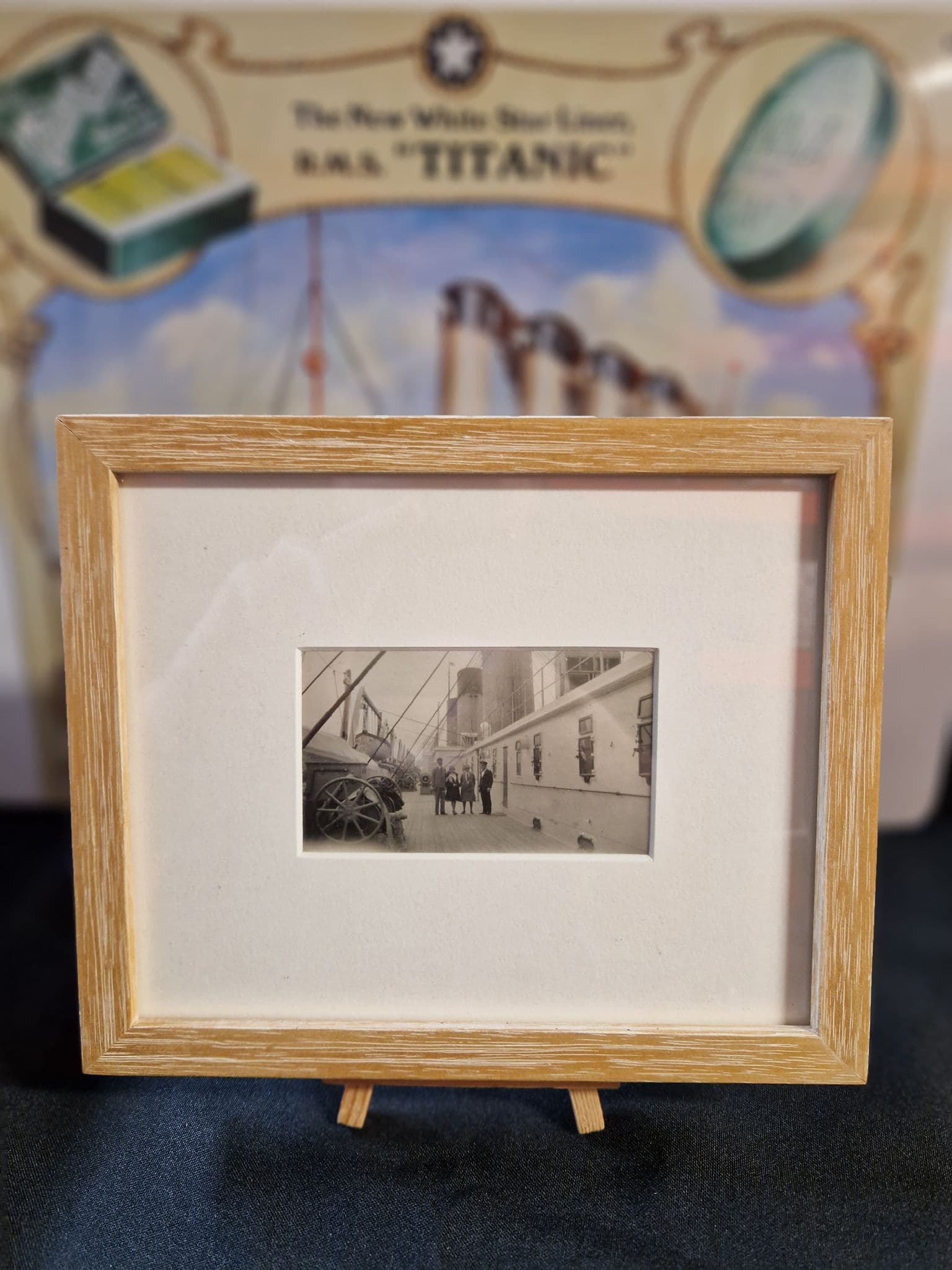 RMS Olympic original onboard photograph of boat deck
