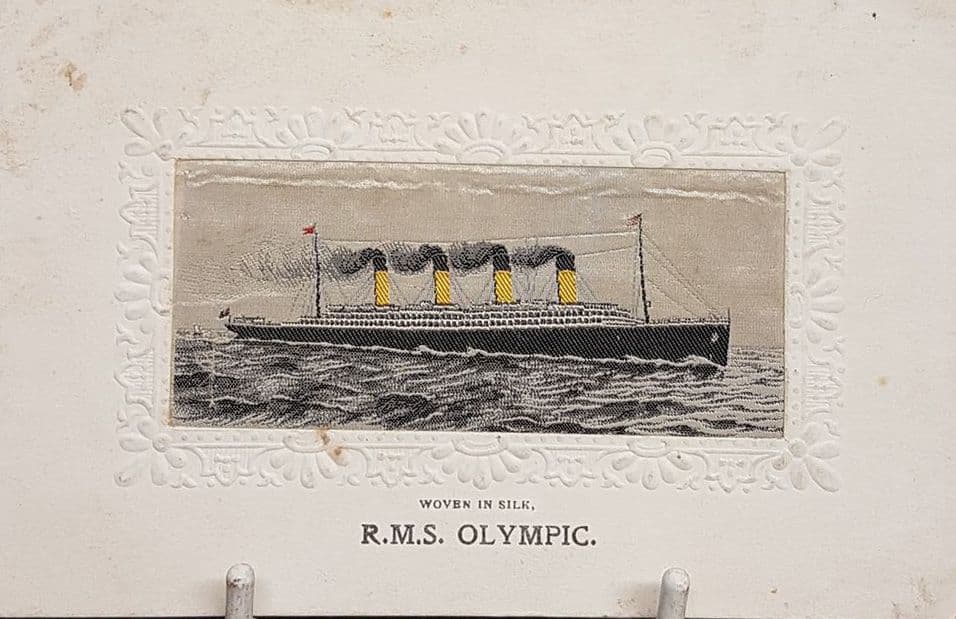 RMS Olympic Silk Postcard