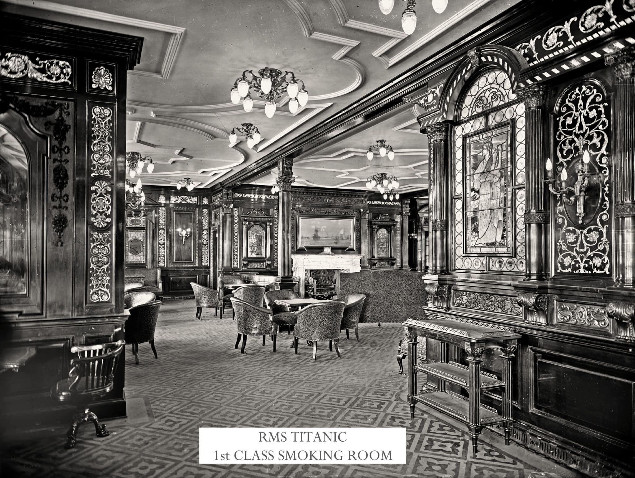 RMS Olympic/Titanic Smoking Room Floor Tile 1