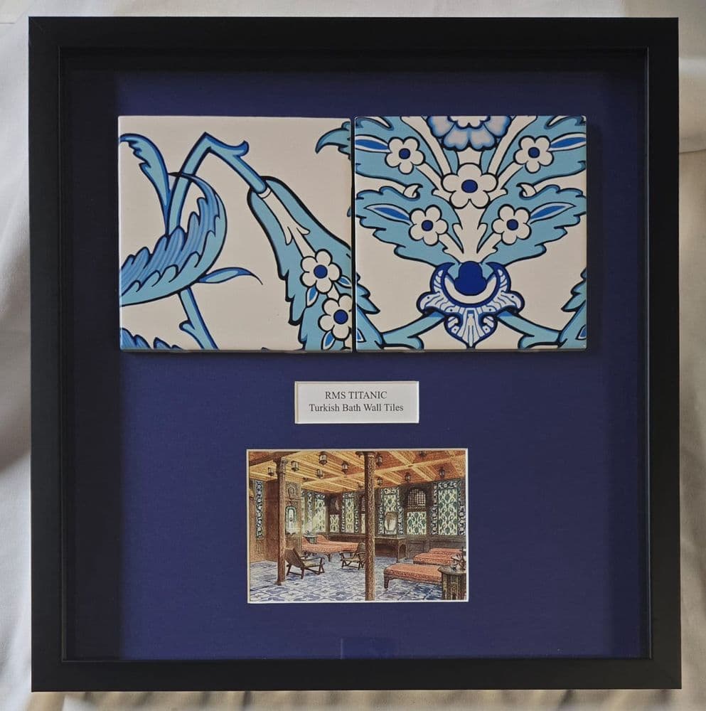 RMS Titanic- 2 tile set Turkish Bath Wall Tiles D2