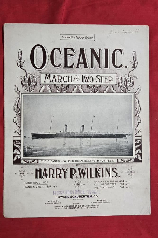 S S OCEANIC 1899 music sheets