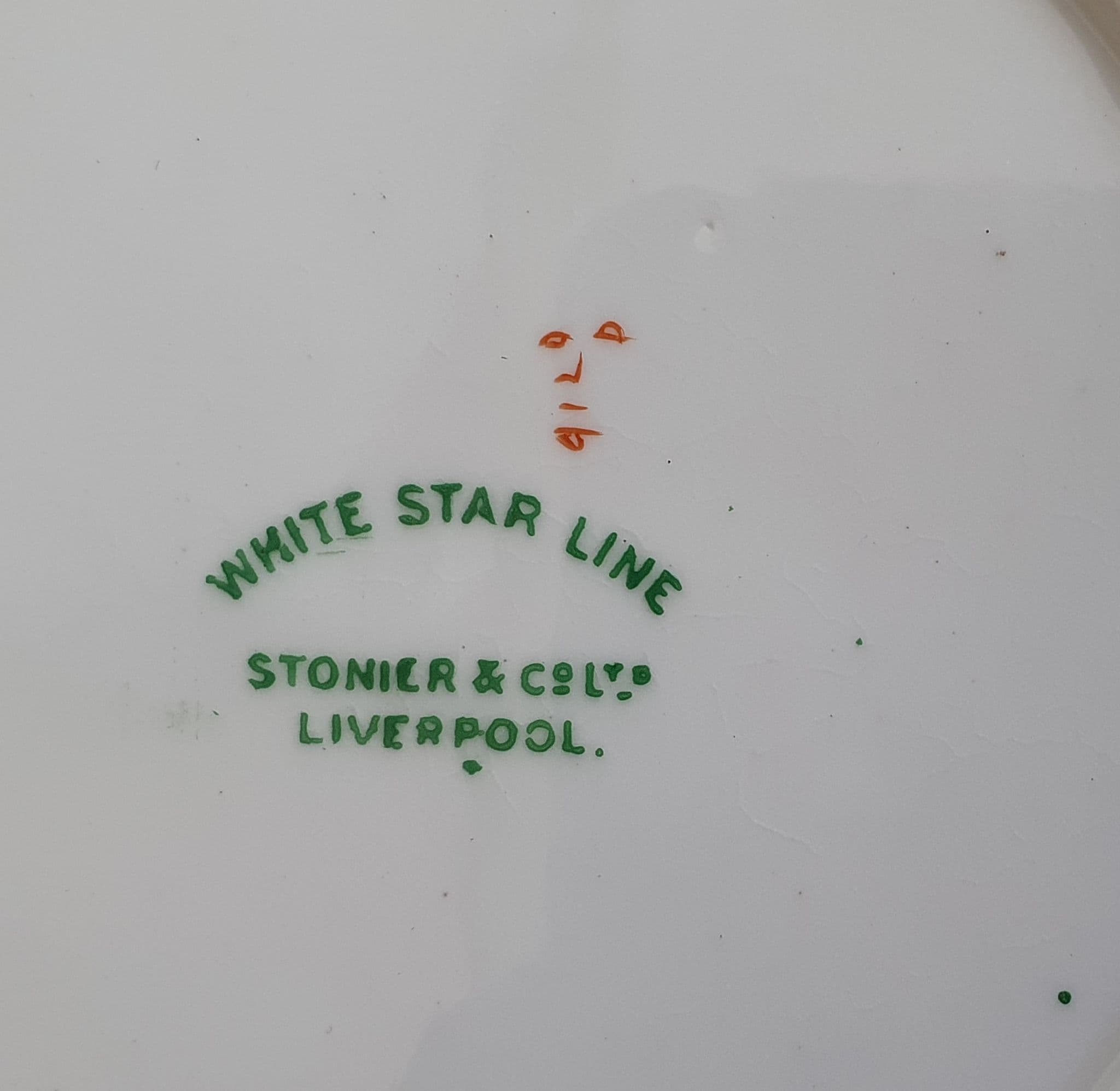Ultra-Rare White Star Line Titanic/Olympic Verandah Café Plate