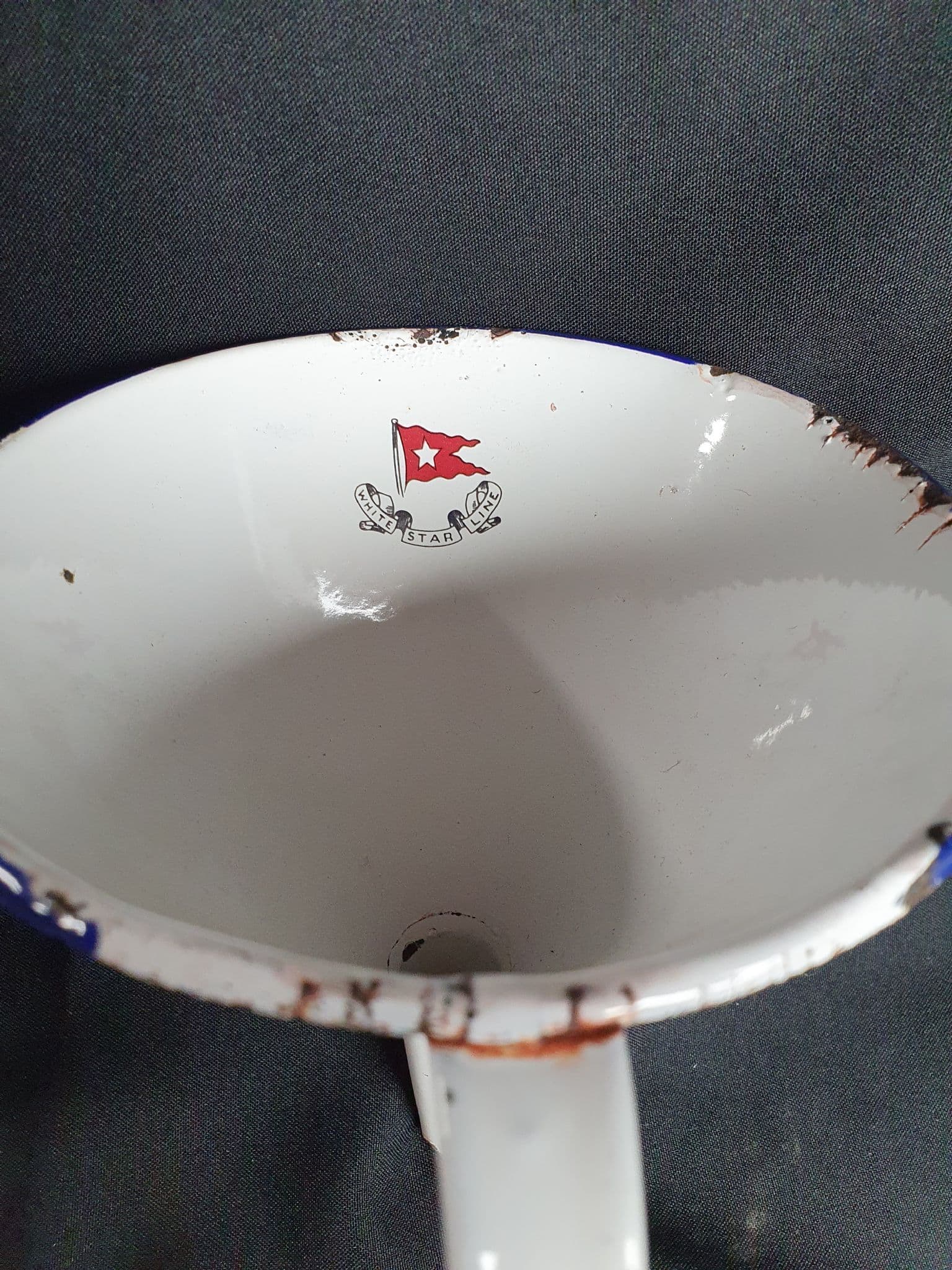 White Star Line enamelled galley funnel