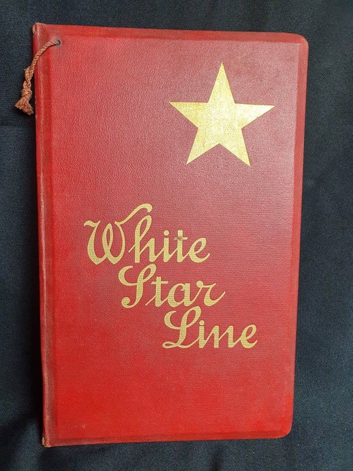 White Star Line Menu Folder