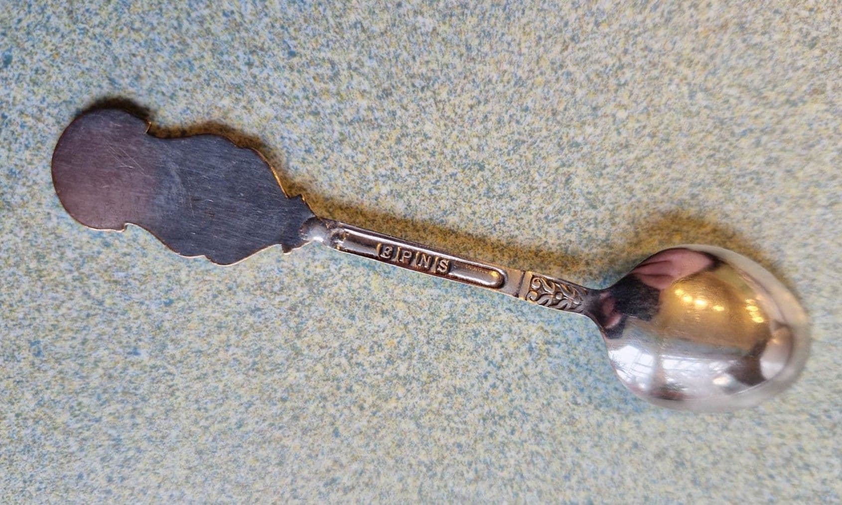 White Star Line RMS Majestic Souvenir Enamel/Silver Spoon
