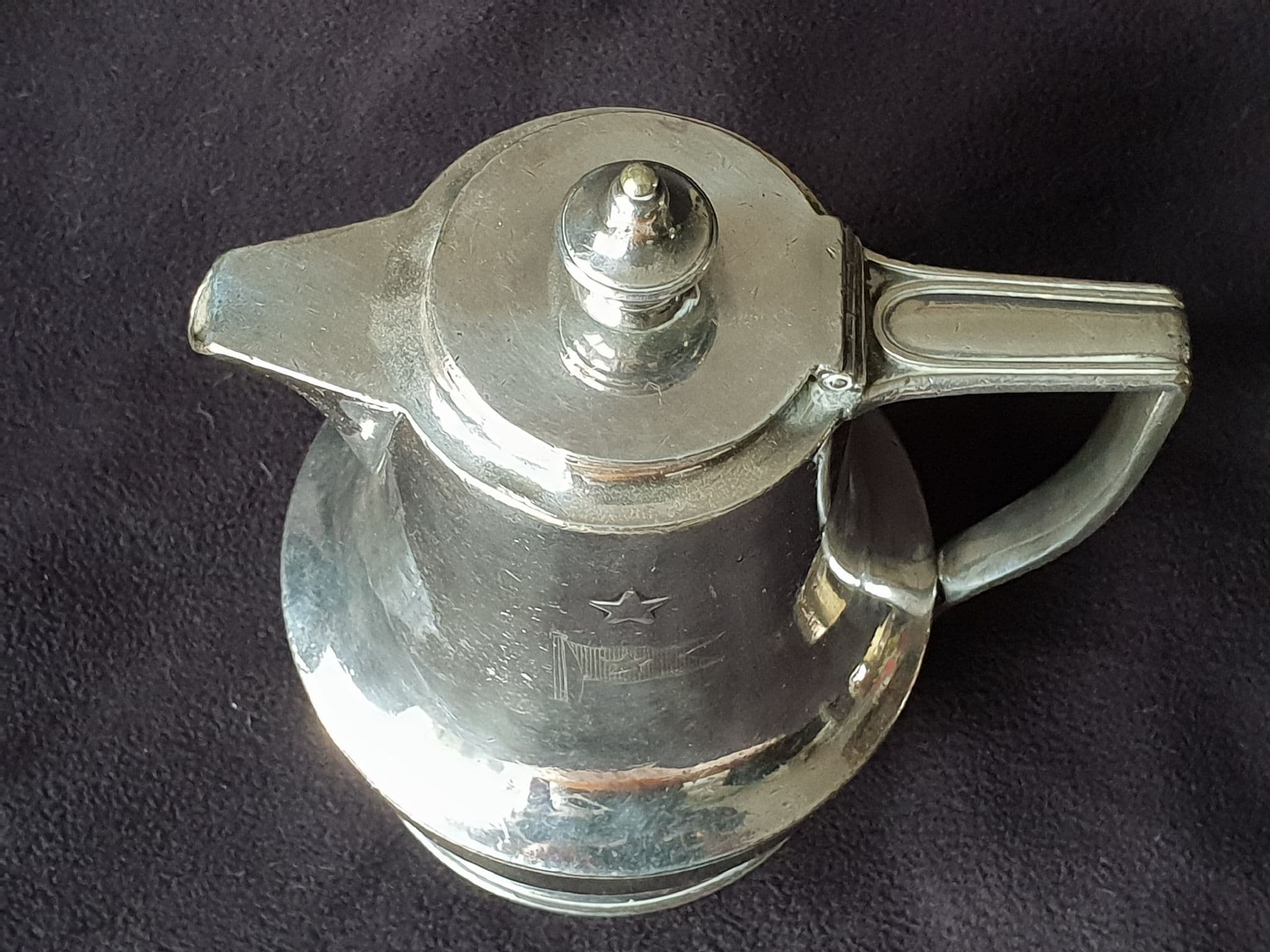White Star Line Silverplated Chocolate Pot