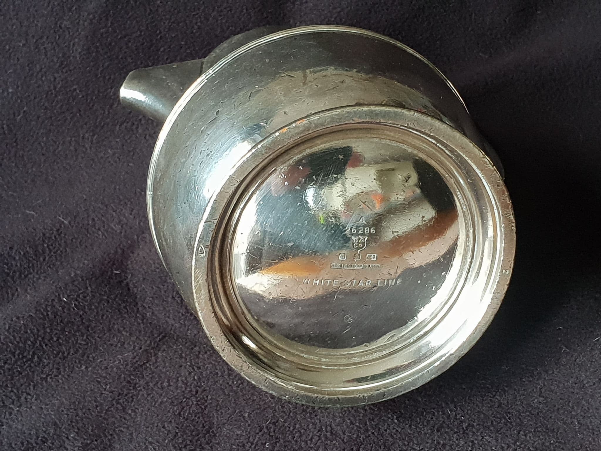 White Star Line Silverplated Chocolate Pot