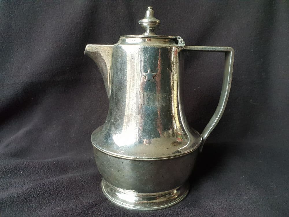 White Star Line Silverplated Chocolate Pot