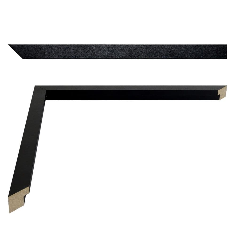 Thin Black Picture Frame Moulding - 15mm x 15mm MDF
