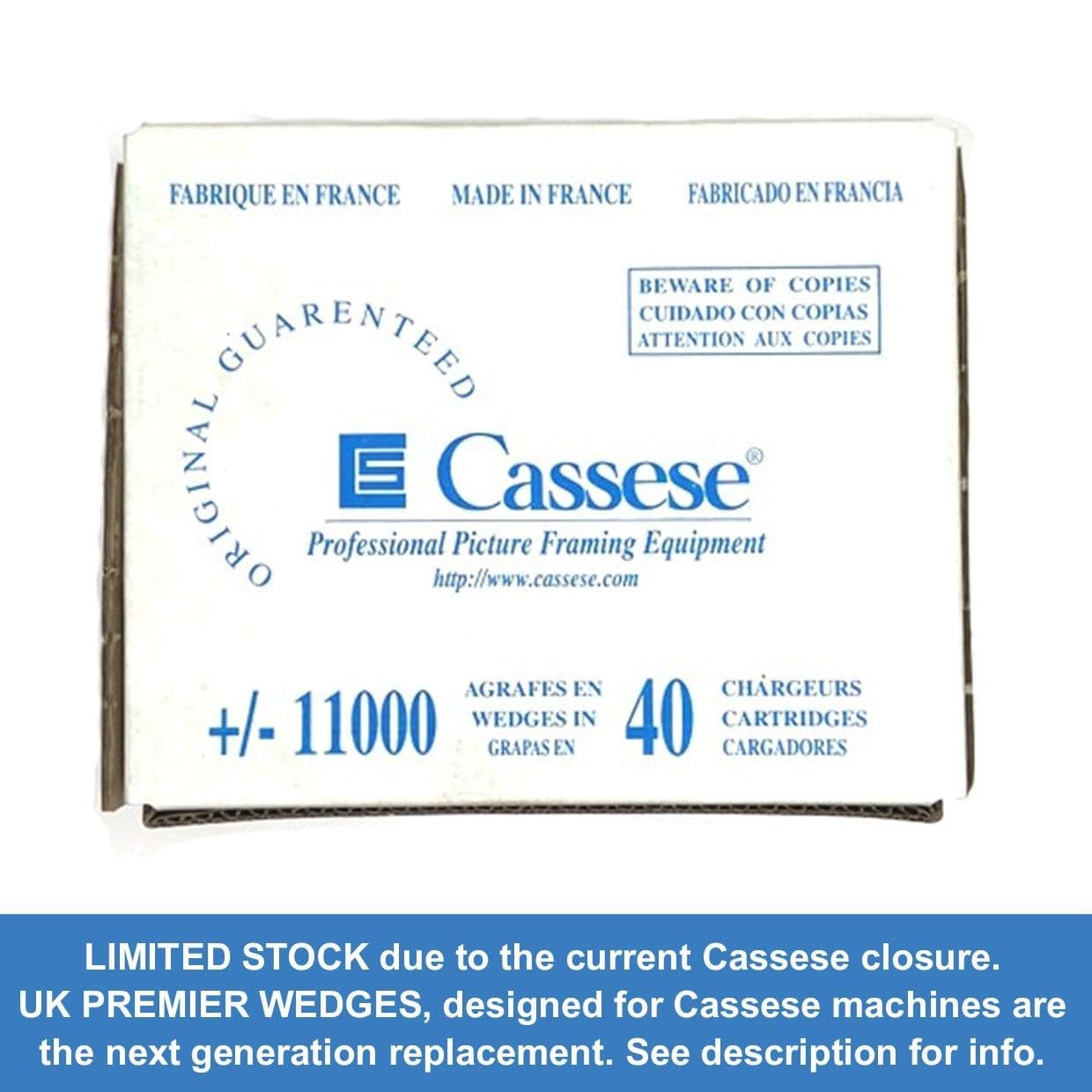 Cassese Cartridge Wedges x 40 - 11,000 per box | UK Framing Supplies