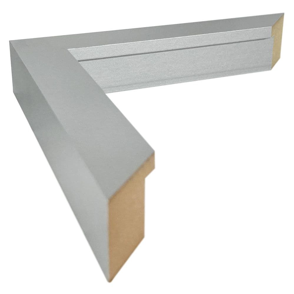 Silver MDF Moulding 20mm x 25mm - 4 x ONE METRE lengths