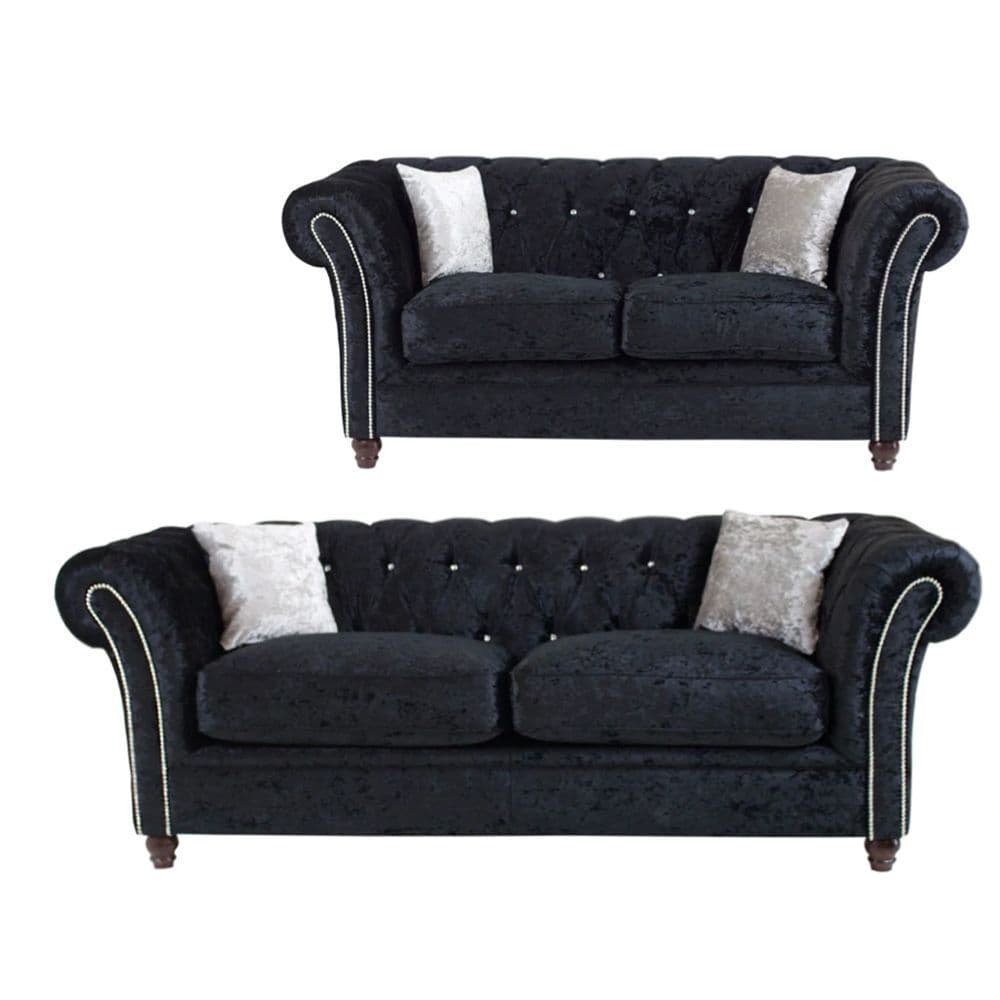 Chesterfield Corner Sofa Crushed Velvet | Cabinets Matttroy