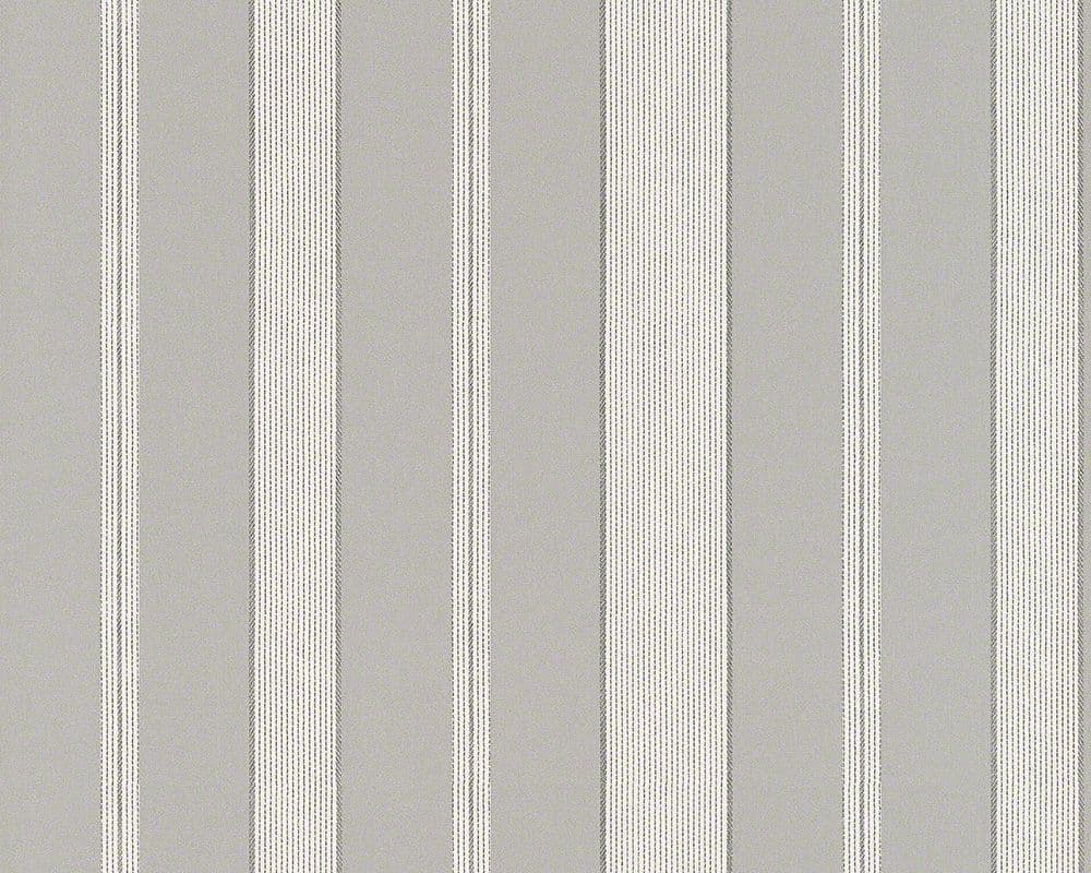PASTE THE WALL VINYL GREY STRIPE FEATURE DESIGNER WALLPAPER A S ...