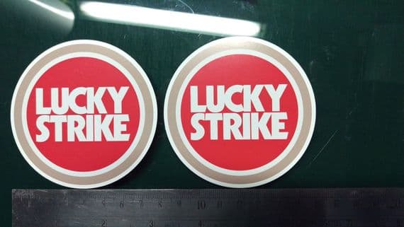 2x Lucky Strike Motorcycle Car Gilera yamaha Racing Sticker Printed Vinyl