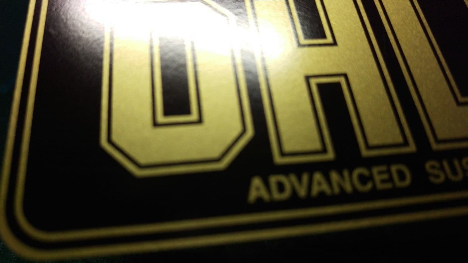 2x Ohlins BLACK & GOLD Decals Stickers Suspension Bike Shock motorcycle ...