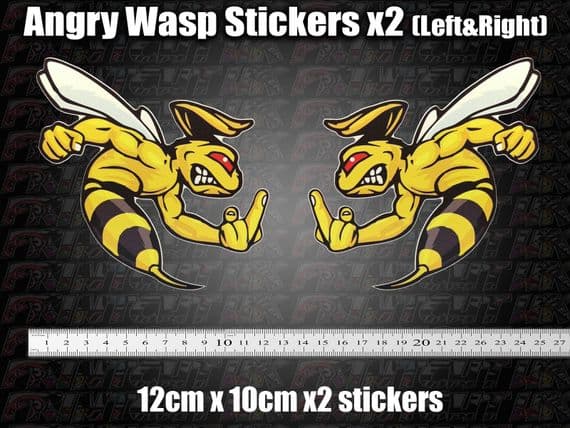 Angry Wasp Hornet Stickers Moto GP laptop helmet bike car scooter ...