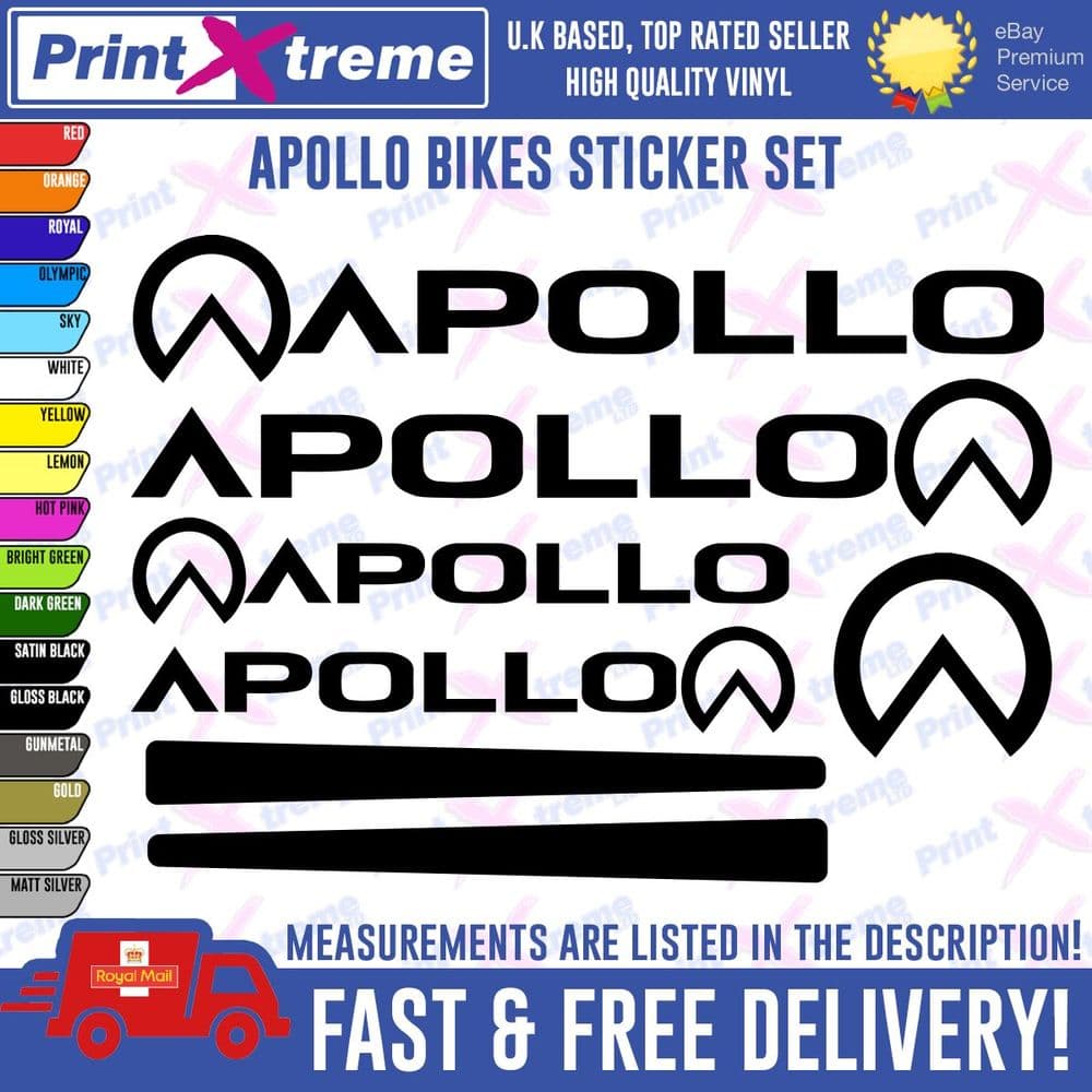 APOLLO Bikes Vinyl Decals Stickers Mountain Bike Cycling Bmx HIGH QUALITY