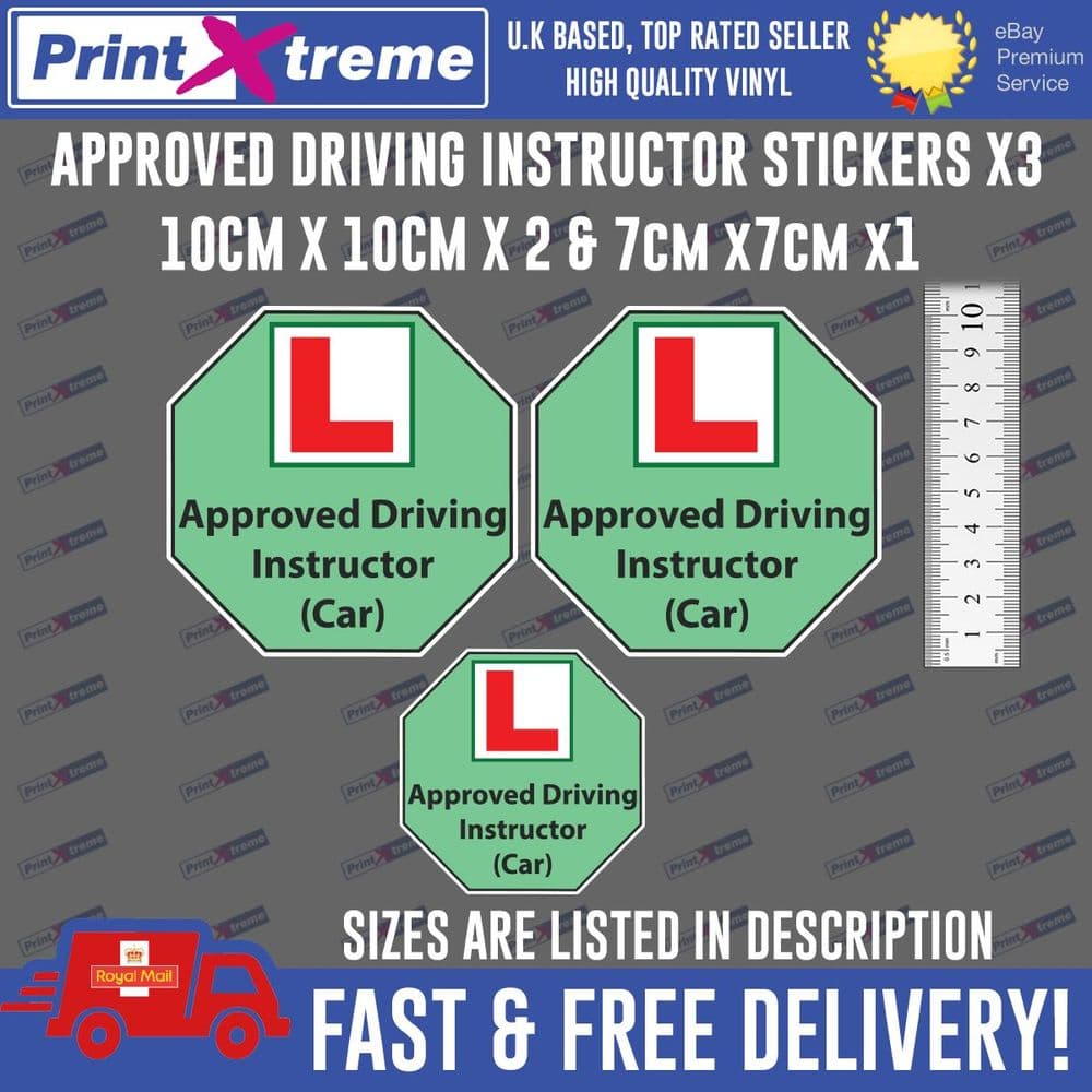 Approved Driving instructor Vinyl stickers decals Signs DVSA ADI DSA ...