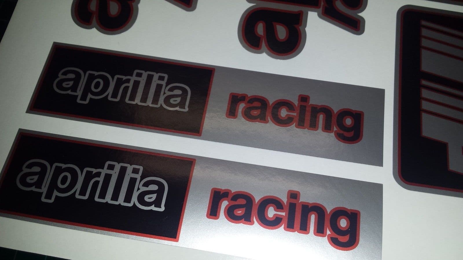 Aprilia RS125 DECALS STICKERS 3COLOUR Black Red Silver RS 125 Racing IP ...