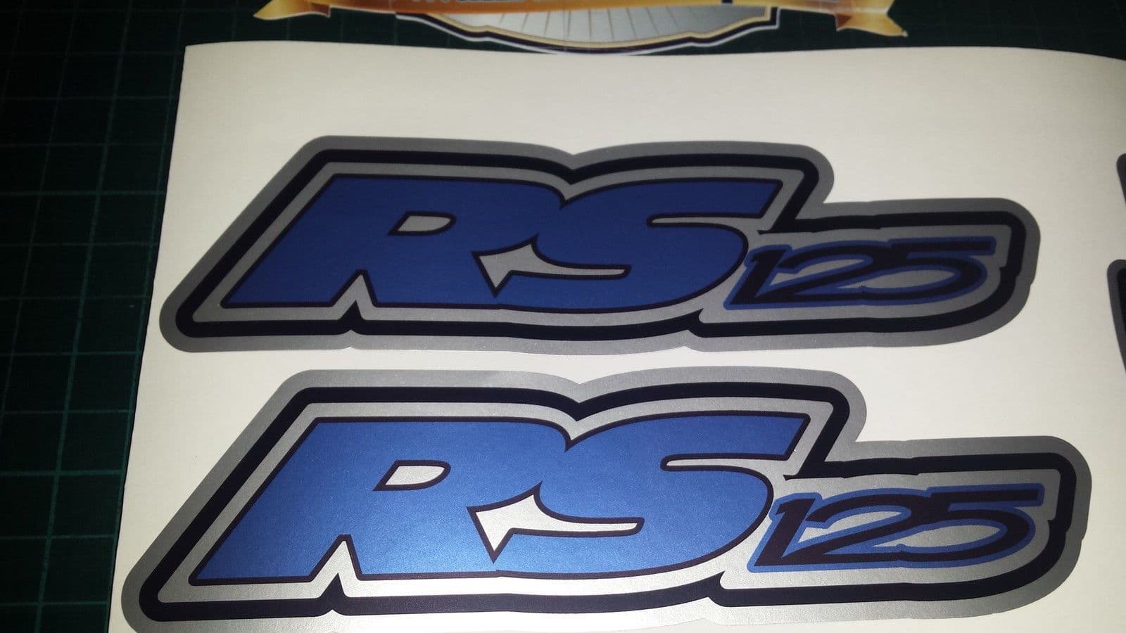 Aprilia RS125 DECALS STICKERS 3COLOUR Blue Black Silver RS 125 Racing ...
