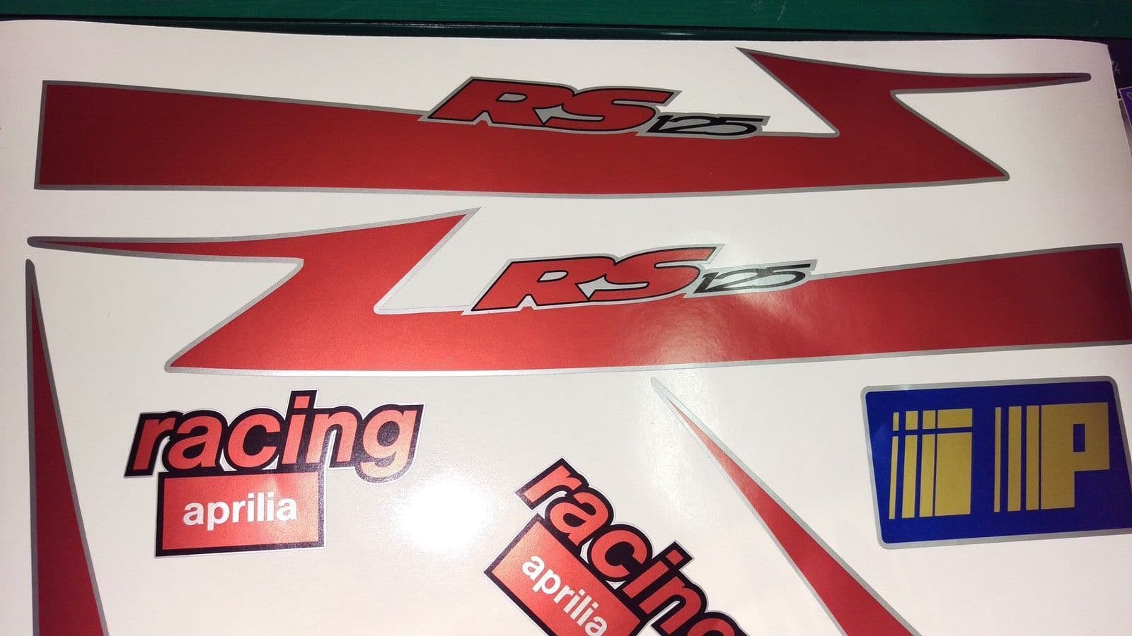 APRILIA RS125 Red Silver Black Decal/Sticker kit Original Size 1999 ...