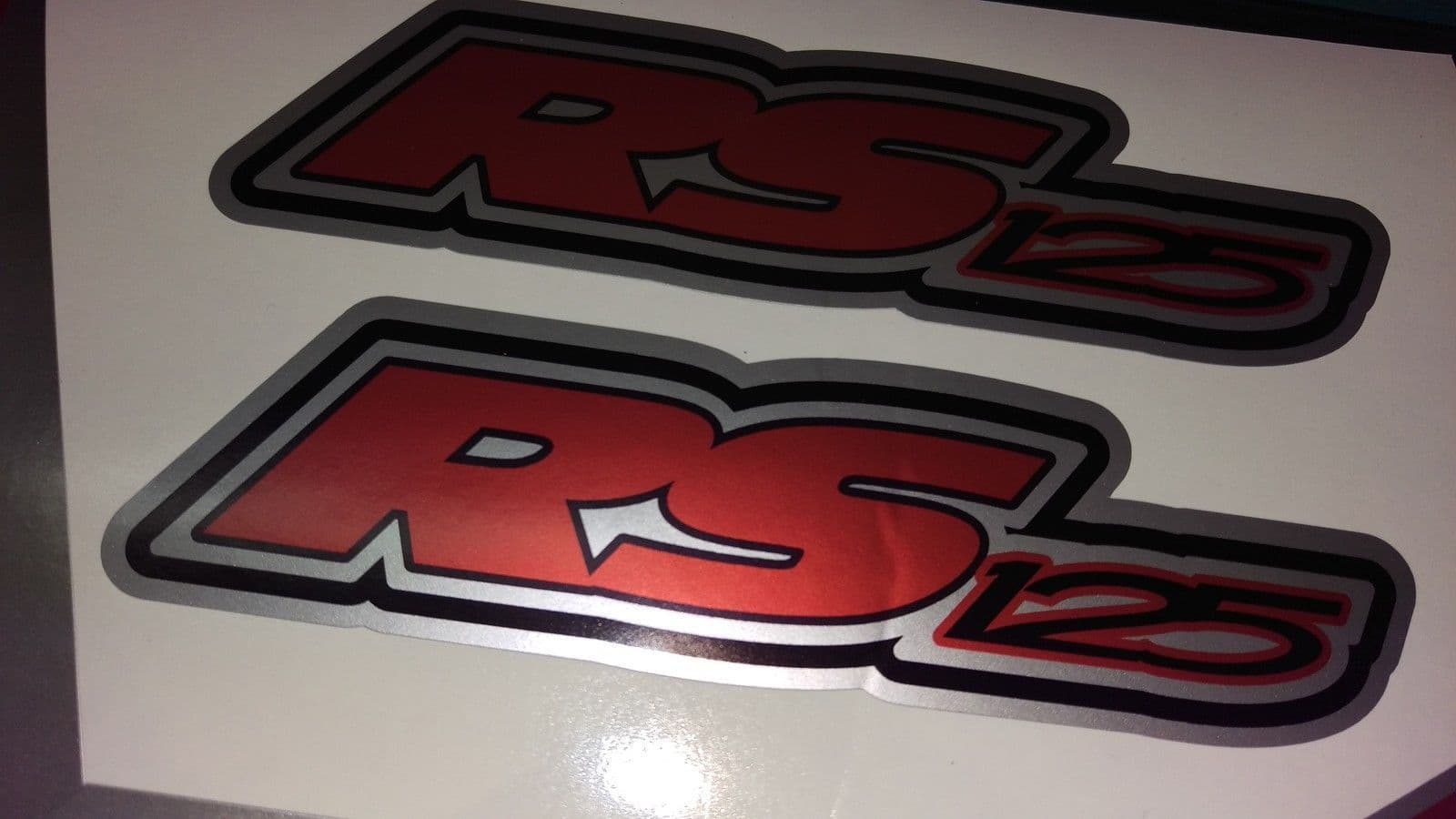 APRILIA RS125 Red Silver Black Decal/Sticker kit Original Size 1999 ...