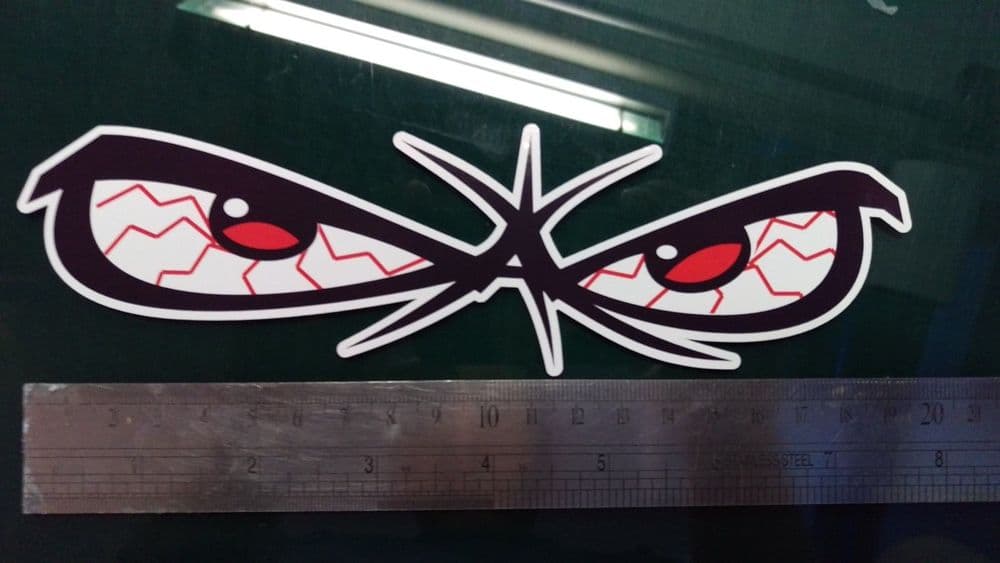 Bad Boy Evil Eyes Sticker Decal Motorcycle Scooter car Modified white ...