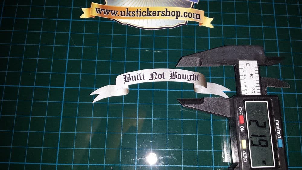 Built Not Bought Small Scroll Sticker Decal Car Motorcycle Scooter ...