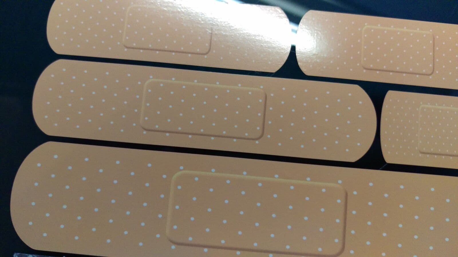 Car Plaster Sticker Bandaid Decal x5 VARIOUS SIZES scratch cover repair ...