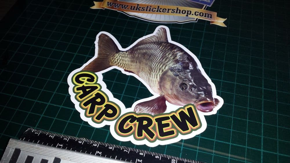 Carp Crew Fishing Sticker Full Colour Bait Lure Angling Crafty Hunter Coarse