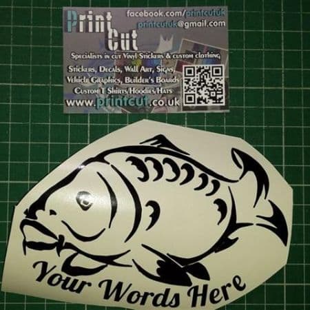 Carp Fishing-Custom Text Carp Sticker type 2