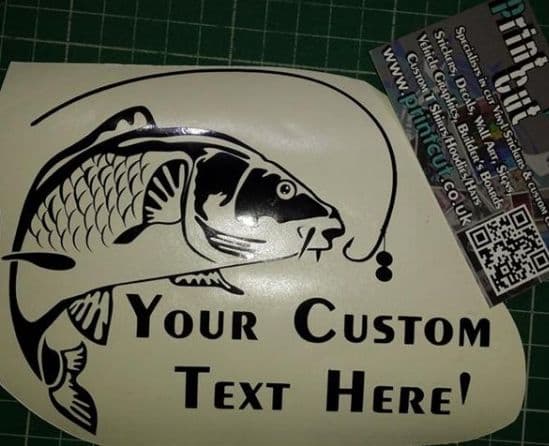 Carp Fishing-Custom Text Carp Sticker type3