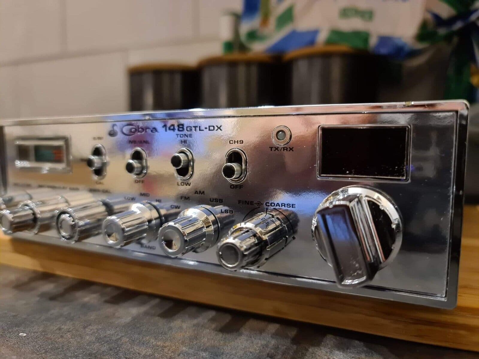 COBRA 148 GTL-DX CHROME cb radio faceplate Decal Sticker bezel self ...