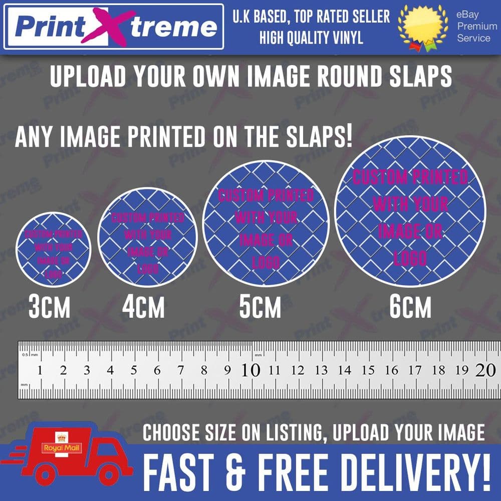 CUSTOM PRINTED ROUND STICKERS slaps cali logo branding multiple sizes ...