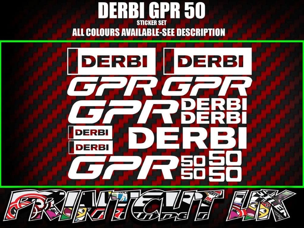 Derbi GPR 50 GP-R50 GPR-50 GPR50 STICKERS/DECALS