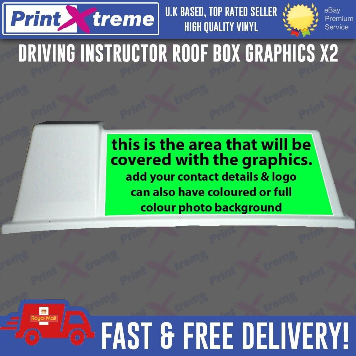 Driving Instructor Roof Box Graphics stickers decals Printed sign ...
