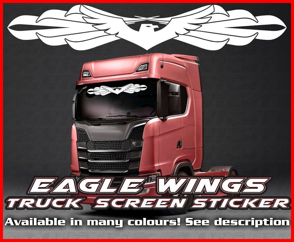 Eagle & Wings Lorry Truck Screen Sticker leyland daf man scania