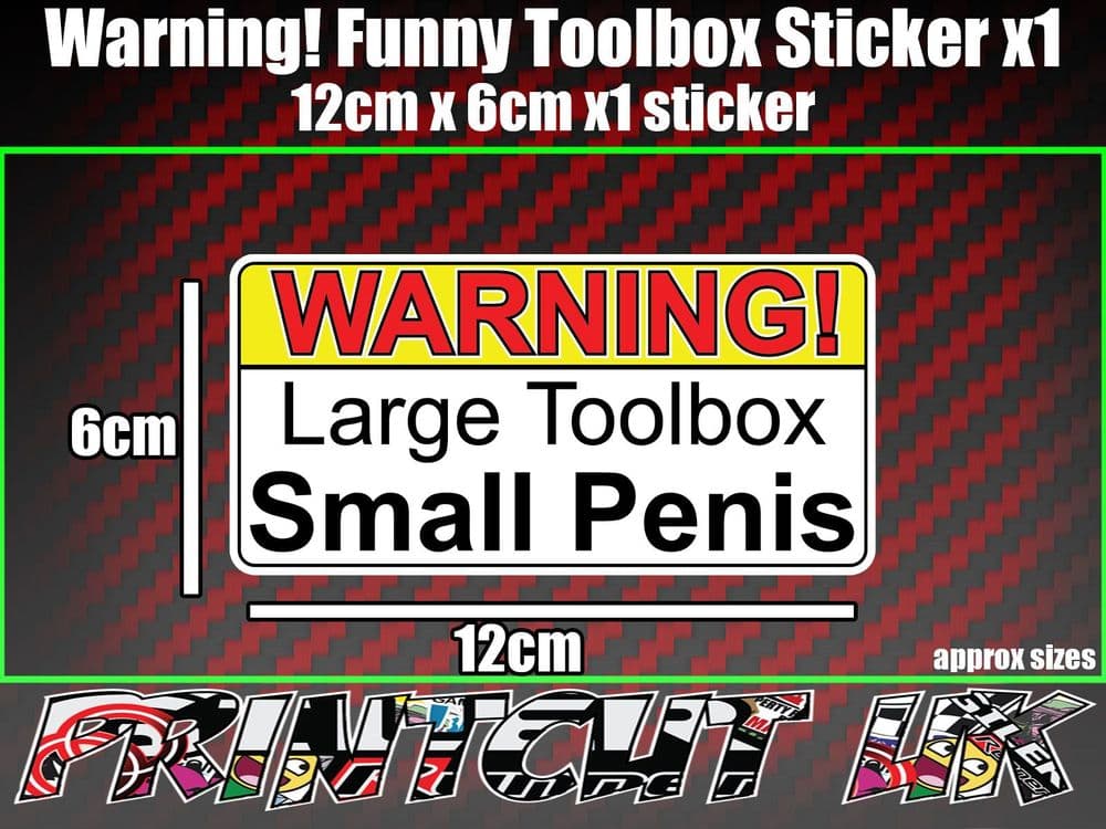 Funny Rude Toolbox Sticker decal tool box tools workshop drill makita ...