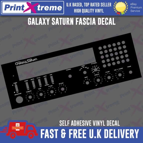 GALAXY SATURN HOMEBASE cb radio faceplate Decal Sticker fascia self ...