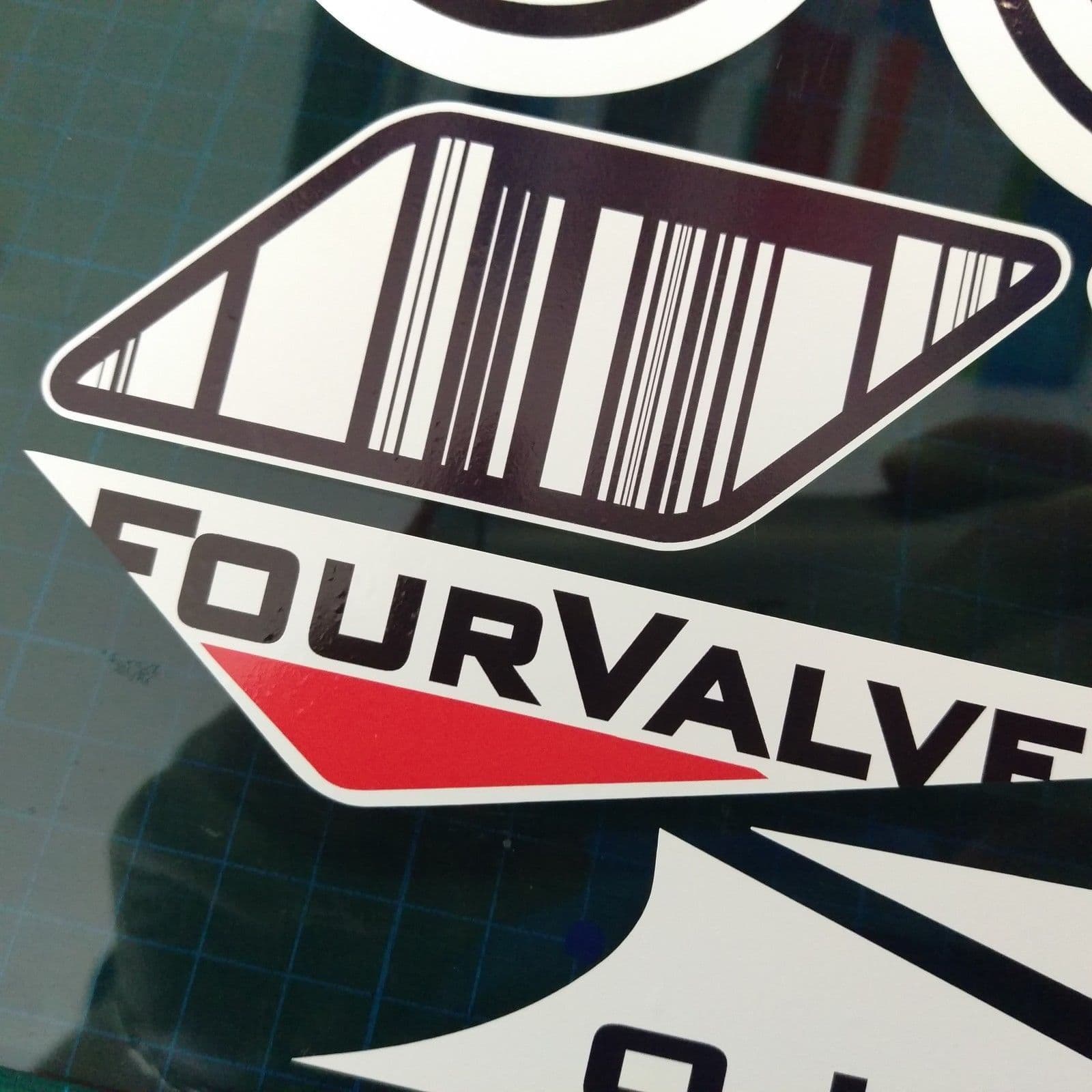 Gilera DNA Decals/Stickers Blue/Black/White Barcode rep