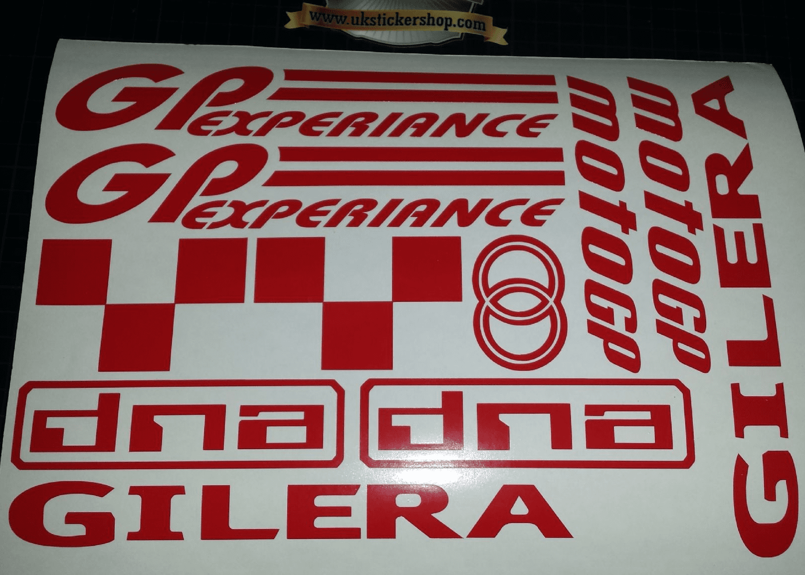 Gilera DNA GP EXPERIANCE Decals/Stickers ALL COLOURS AVAILABLE moto ...