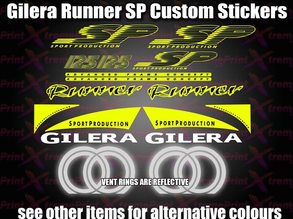 Gilera Runner SP CUSTOM Sticker Decal Set FX FXR 125 172 180 183 LEMON ...