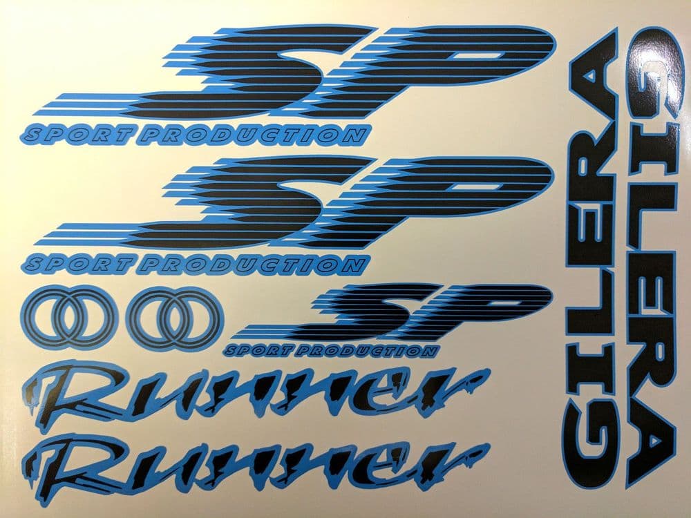 Gilera Runner SP Sticker Decal Set FX FXR 125 172 180 183 OLYMPIC BLUE ...