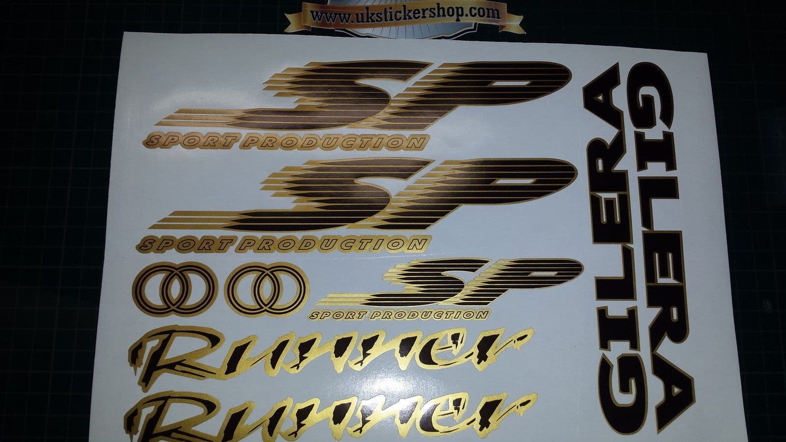 Gilera Runner SP Sticker/Decal Set SP FX FXR 125 172 180 183 BLACK & GOLD