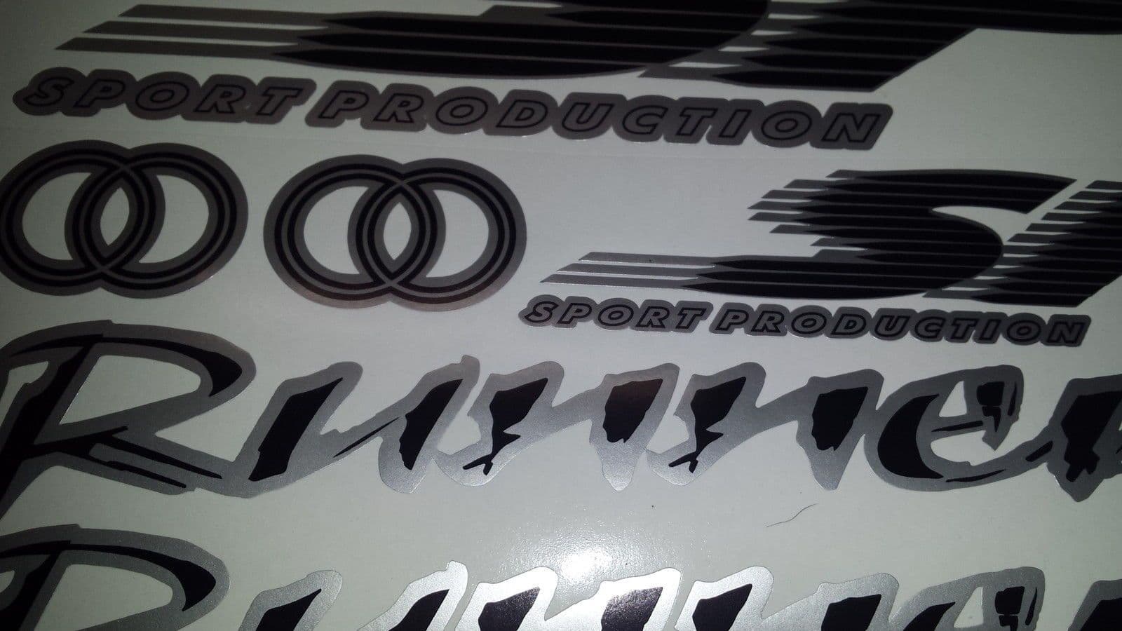Gilera Runner SP Sticker/Decal Set SP FX FXR 125 172 180 183 BLACK & SILVER