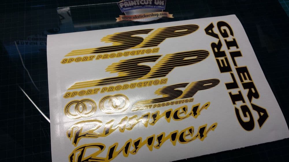 Gilera Runner SP Sticker/Decal Set SP FX FXR 125 172 180 183 YELLOW & BLACK